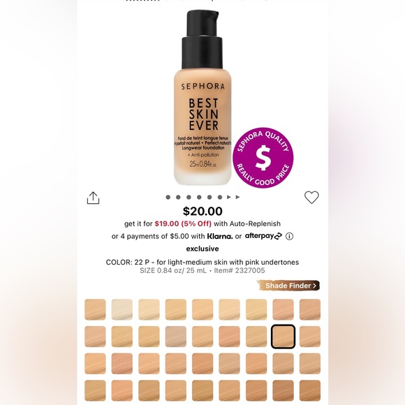 Sephora | Makeup | Brand New Sephora Best Skin Ever Longwear Foundation ...